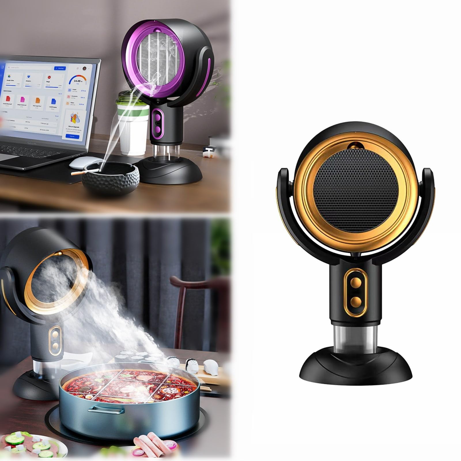 Portable range, Smoke Fan for Smoking Indoors,Fan for Smoking,USB ...
