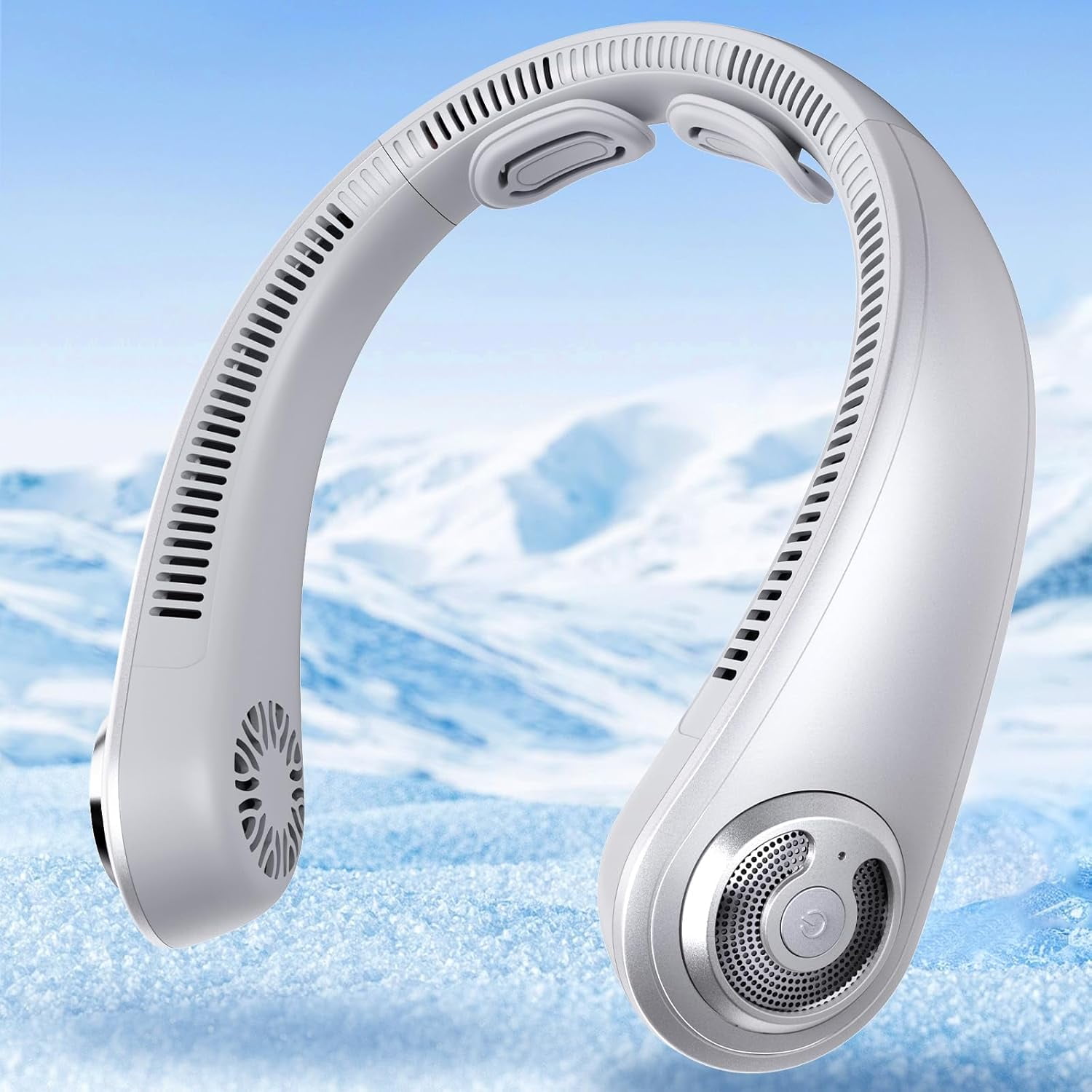 Portable rechargeable personal cooling wearable neck fan, 5 wind speeds ...