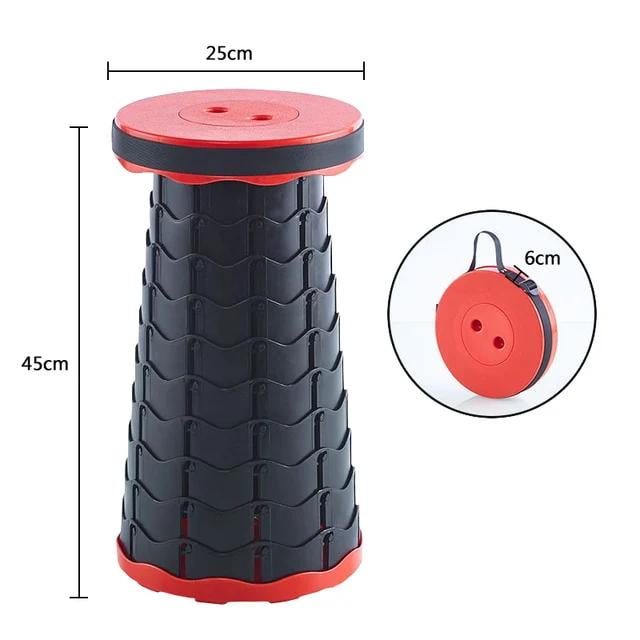 Portable round Folding Chair Accordion Chair Height Adjustment Simple ...