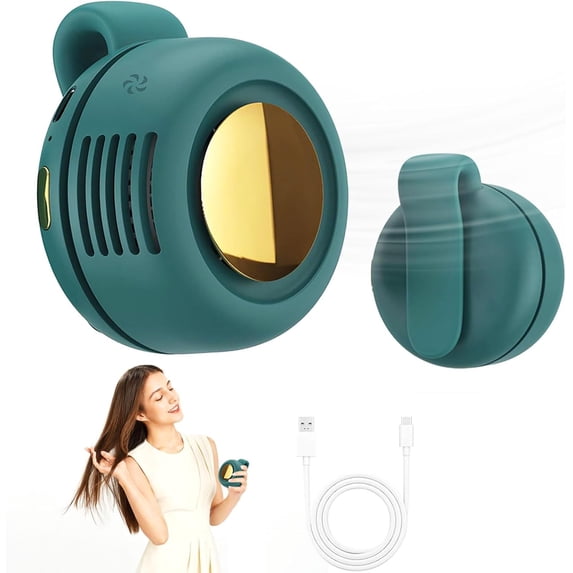 Portable silent mini bladeless fan 3-speed clip-on fan 360° rotatable ...