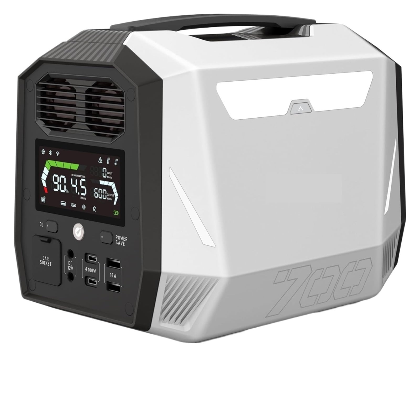 Portable solar generator 512Wh Solar Energy Storage Power Supply 700W ...