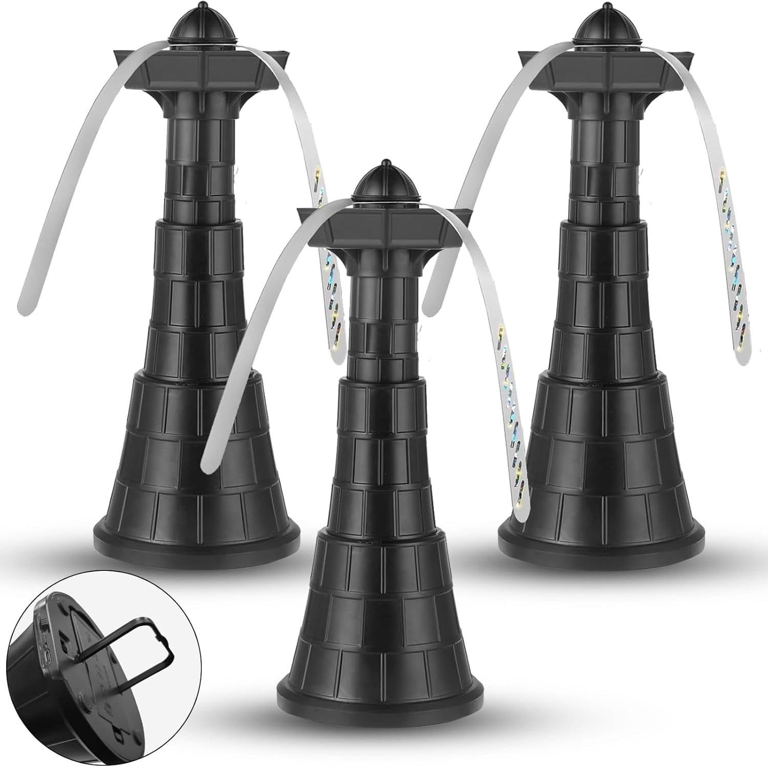 Portable table fan with 3 packs of table food fan battery powered fan ...