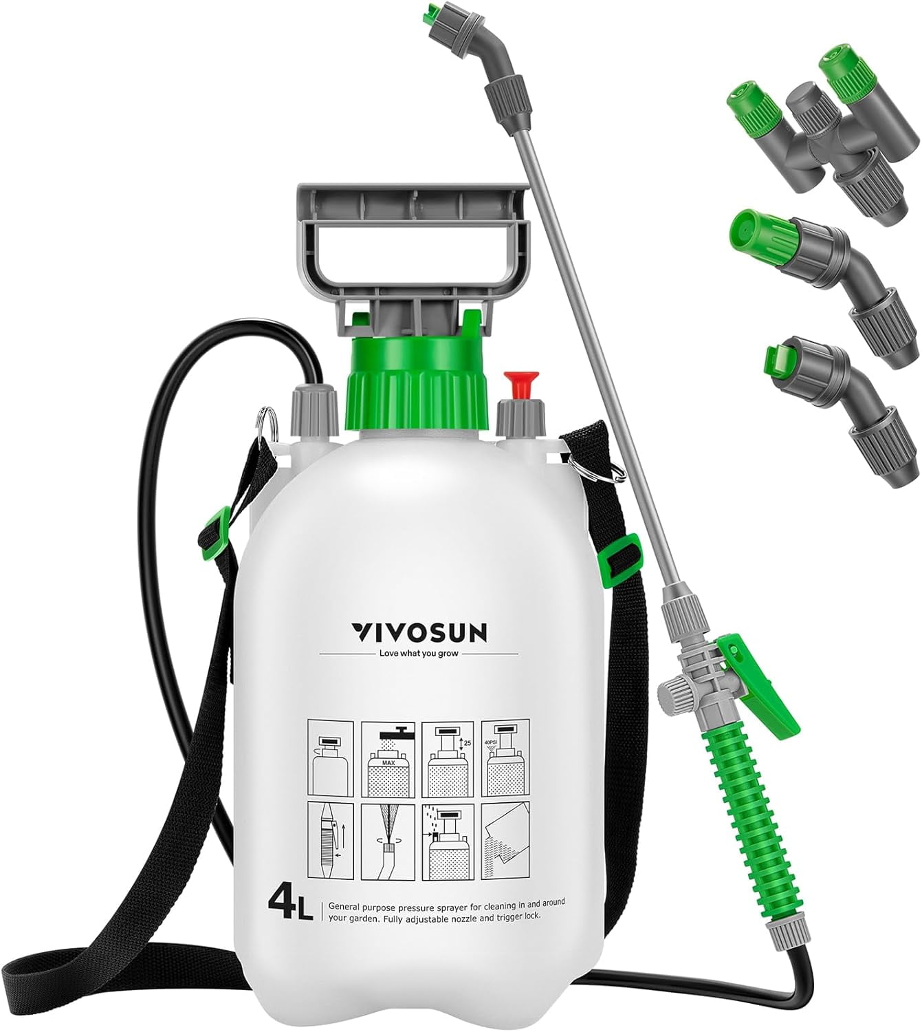 Portable water sprayer for lawns and garden courtyards, plants and ...
