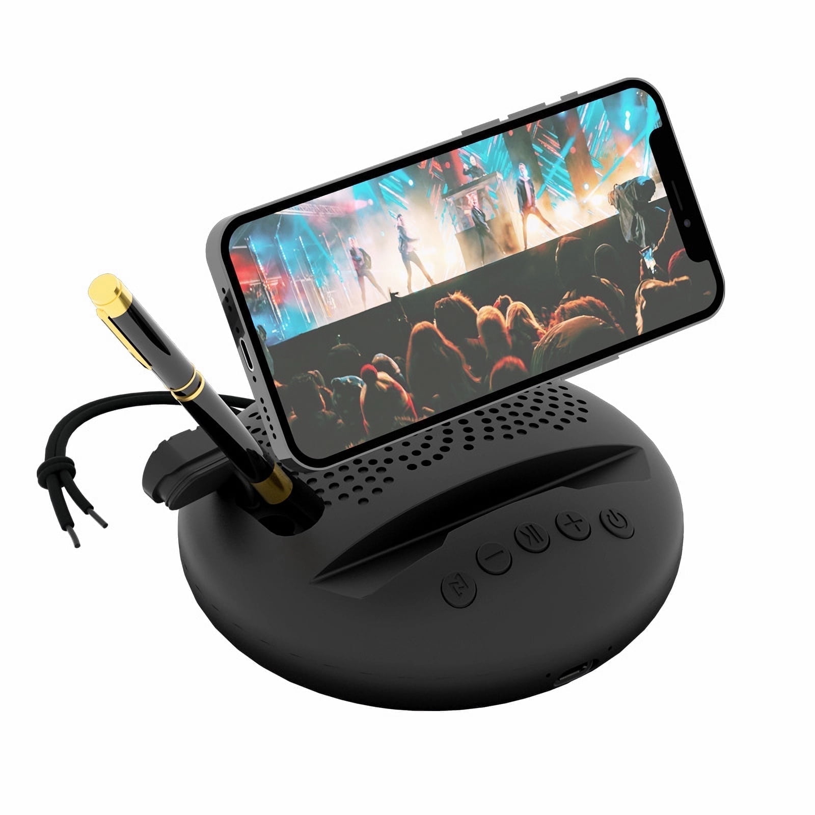 Portable wireless speaker with Cell Phone Stand and Pen Holder, Loud ...