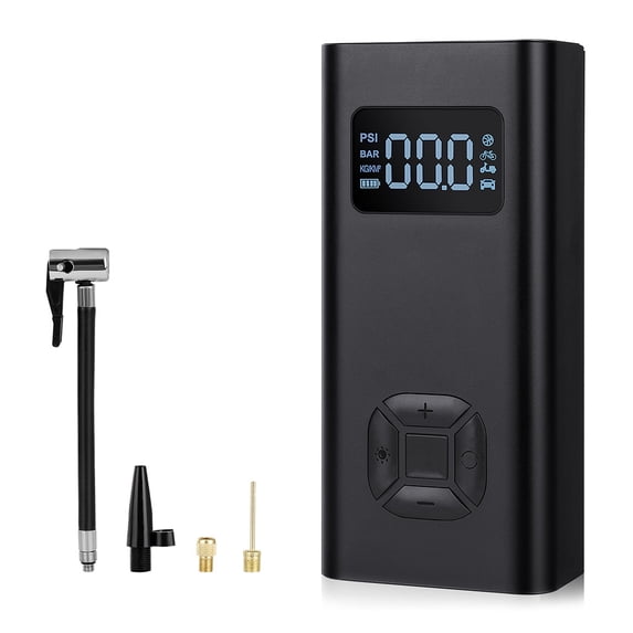 Portable with LED Light 6500mAh Rechargeable Air Compressor Electric ...