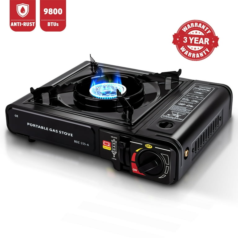 PortableOut Small Single Burner Camping Gas Stove with PortableOut Small Single Burner Camping Gas Stove with