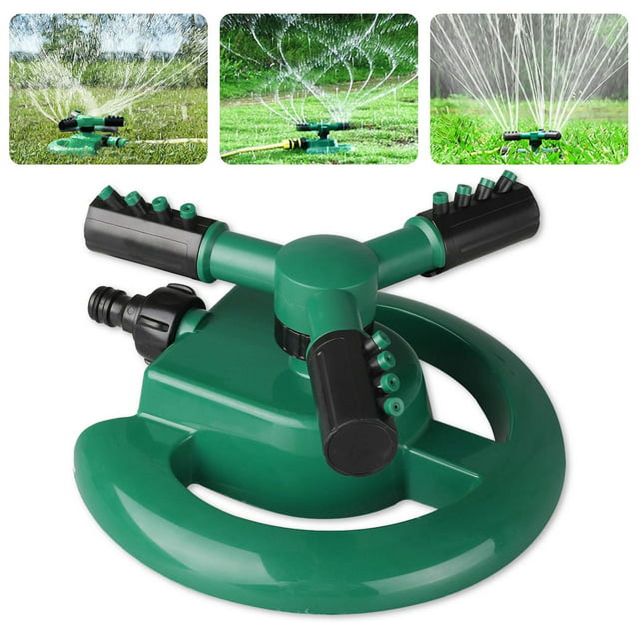 PortableOut Lawn Sprinkler, 360° Rotating Water Sprinkler, Irrigation ...