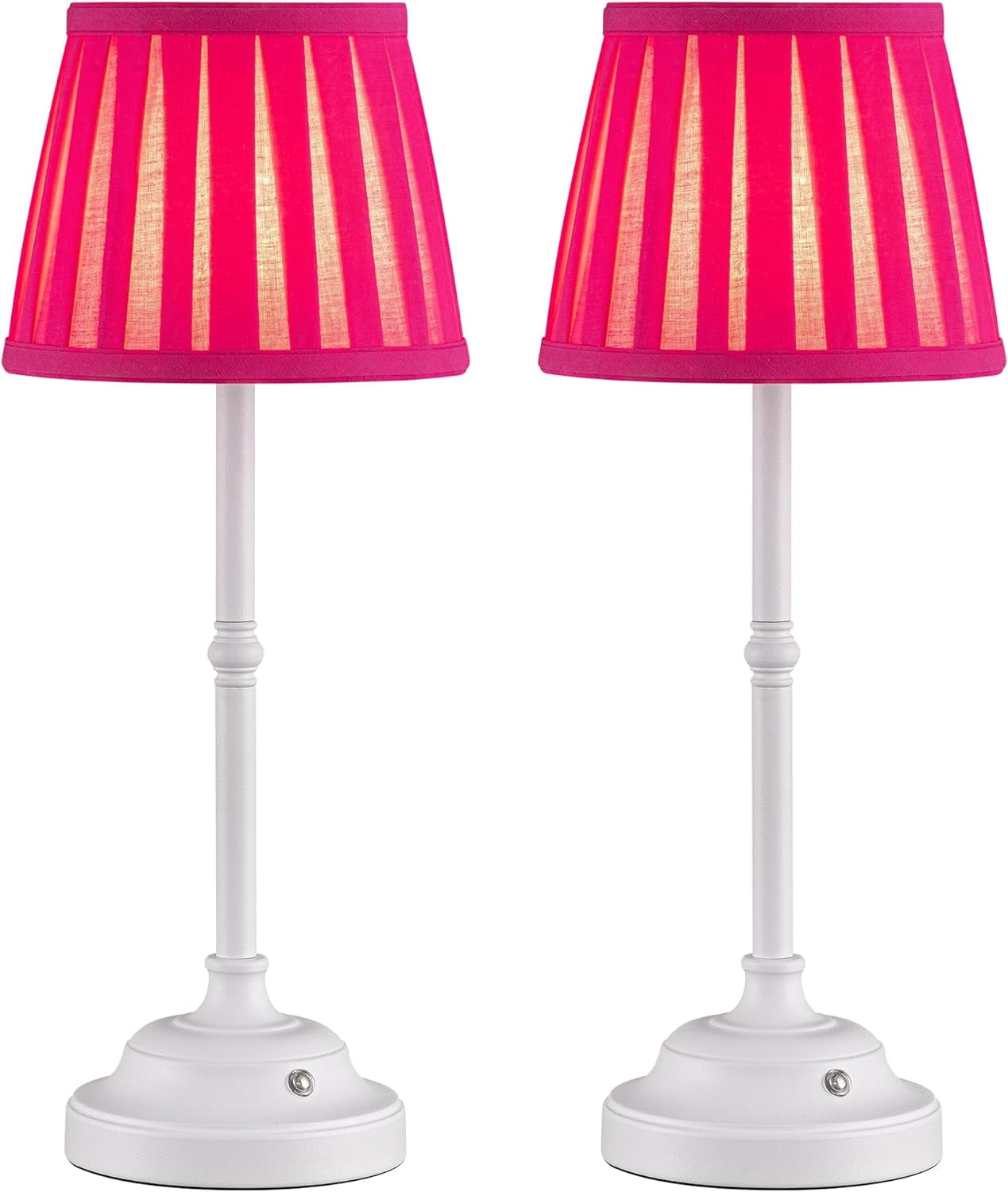 Portables Cordless Table Lamp, Fabric Shade Desk Lamp, 4000mAh ...