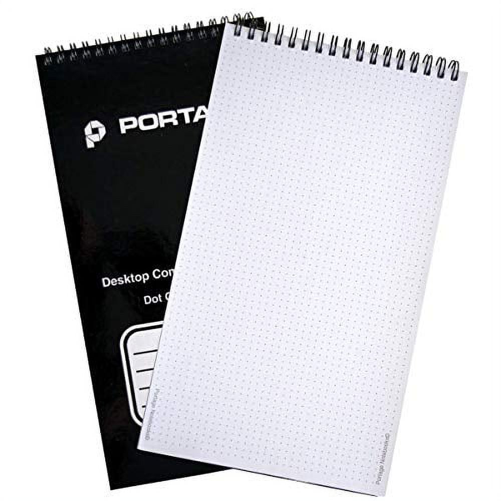 Portage Desktop Grid Dot Journal - Dotted Spiral Notebook Perfect Pair ...
