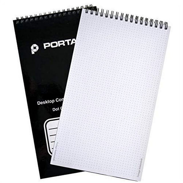 Portage Desktop Grid Dot Journal - Dotted Spiral Notebook Perfect Pair ...
