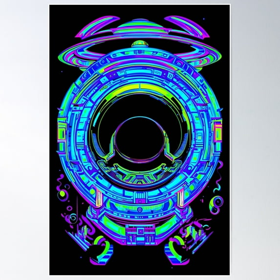 Portal Glimpse Poster Wall Art, Modern Wall Decor For Living Room ...