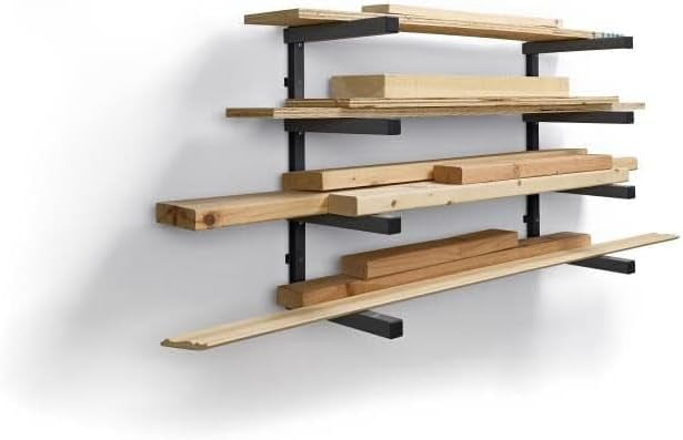 Portamate 4-Level Lumber Rack - Wood Storage Rack and Garage Wall ...