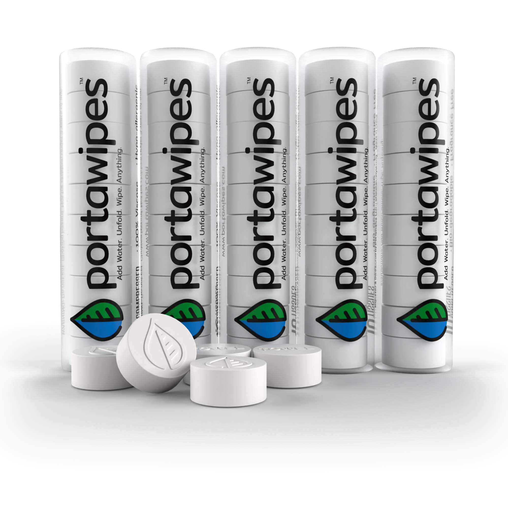 Portawipes Coin Tissues | DHF10 50 Pack with 5 Carrying Cases | Toilet ...
