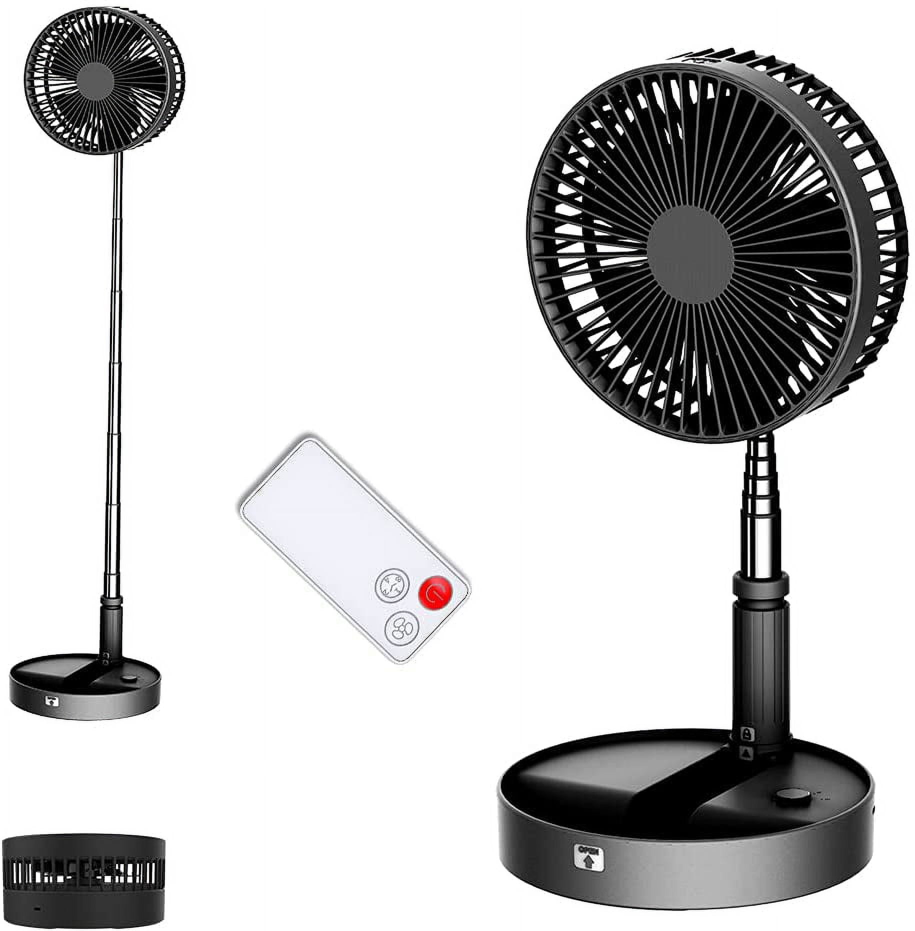 Portble fn, My Foldwy Trvel fn with remote Control Timer, Bttery ...