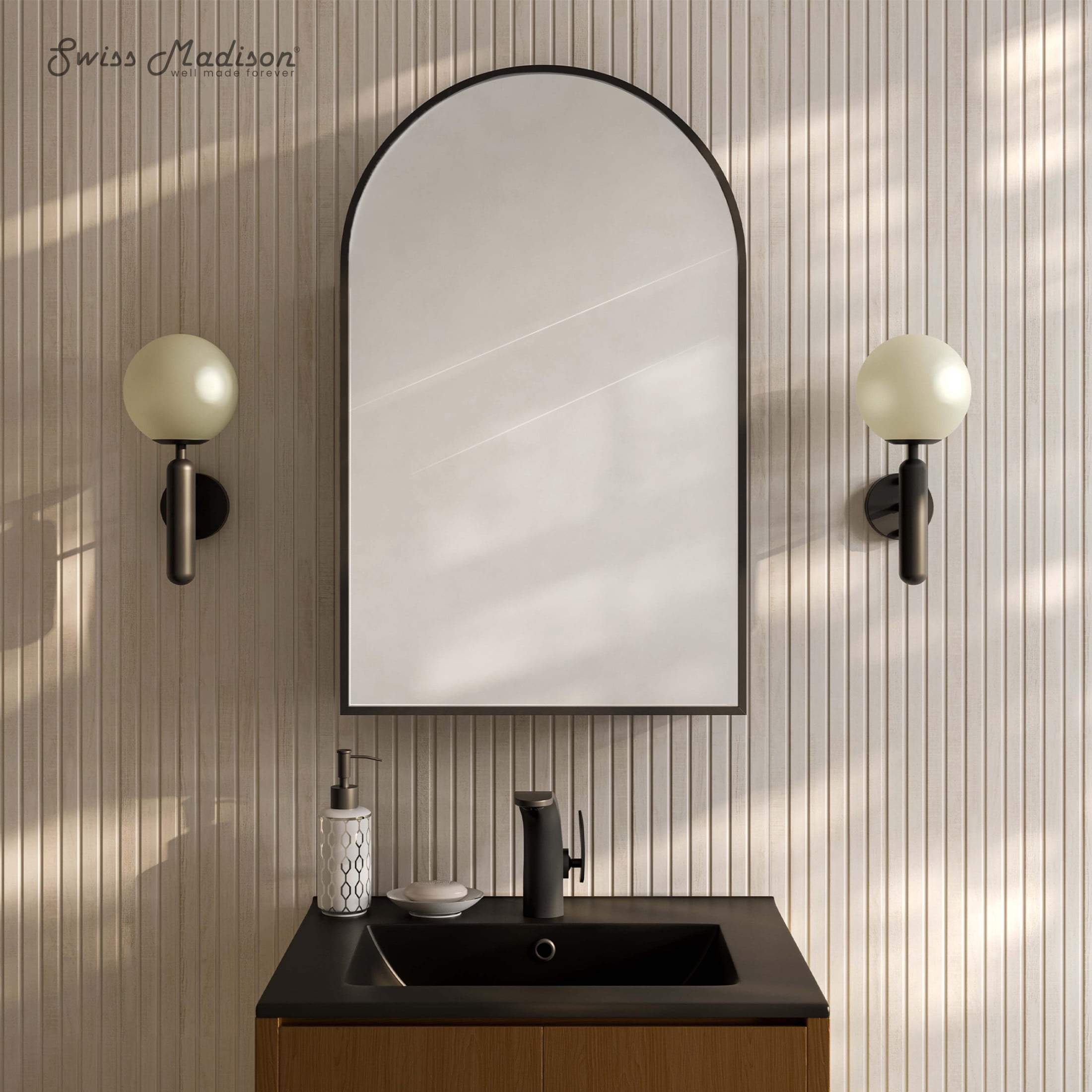 Porte 20 x 30 Arched Recessed/Wall Mount Medicine Cabinet with Mirror ...