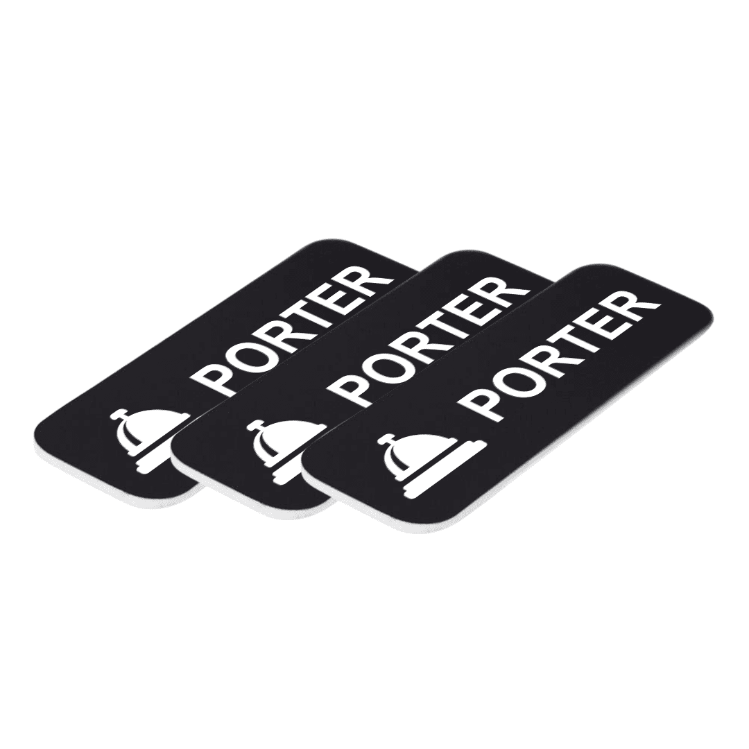 Porter 1 x 3" Name Tag/Badge, Black, (3 Pack) - Walmart.com