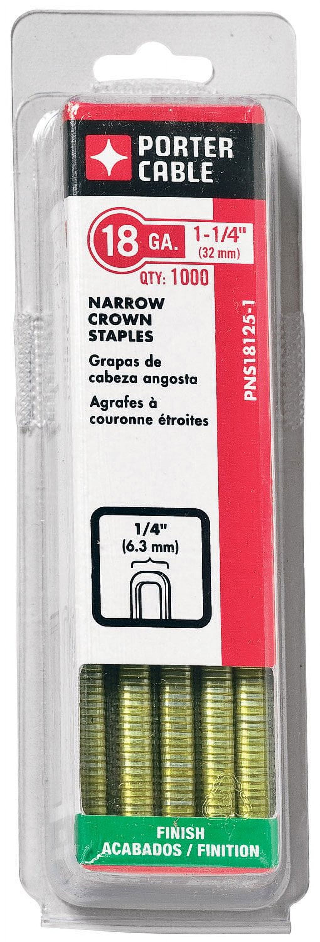 Porter Cable PNS18125-1 1-1/4" Narrow 1/4" Crown Staples - Walmart.com
