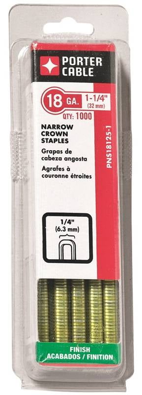 Porter Cable PNS18125-1 1-1/4" Narrow 1/4" Crown Staples - Walmart.com