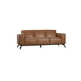 Porter Designs Carina Top Grain Leather Sofa - Brown - Walmart.com