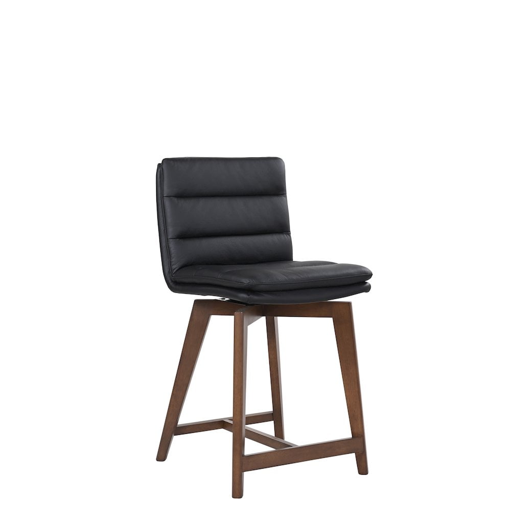 Porter Designs Castor Genuine Leather Counter Chair - Gray - Walmart.com