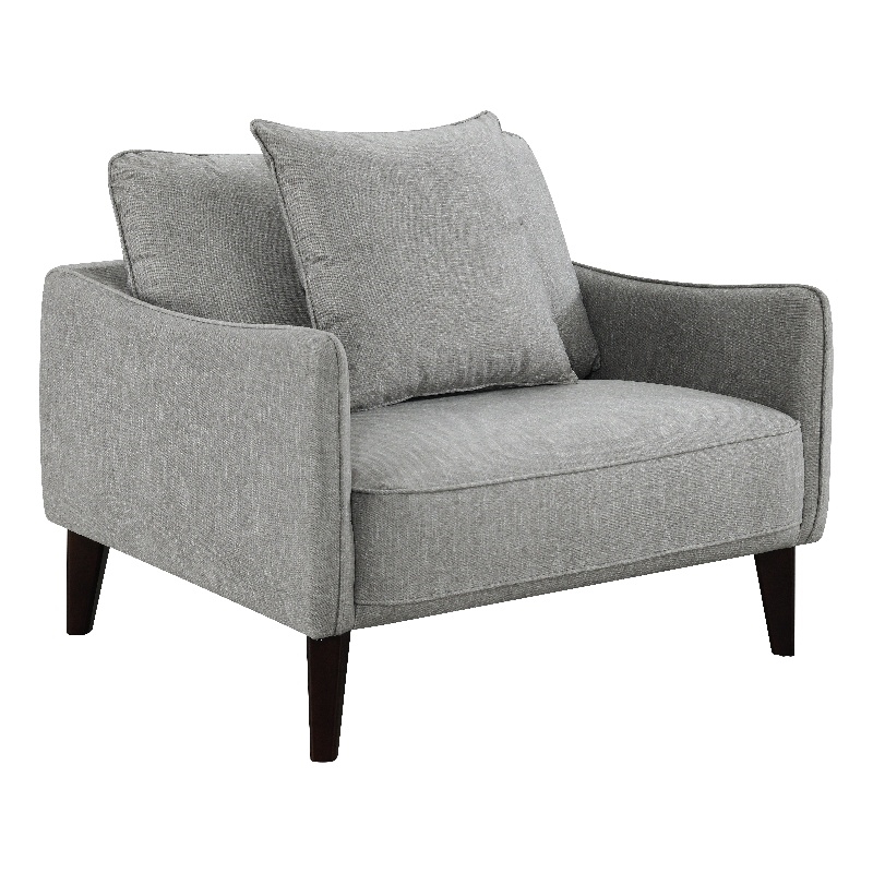 Porter Designs Cavett 41" Wide Modern Cream Microfiber Chair and a Half ...