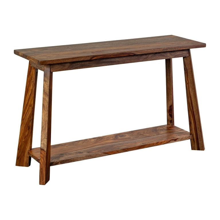 Porter Designs Kalispell Solid Sheesham Wood Console Table Harvest. Walmart
