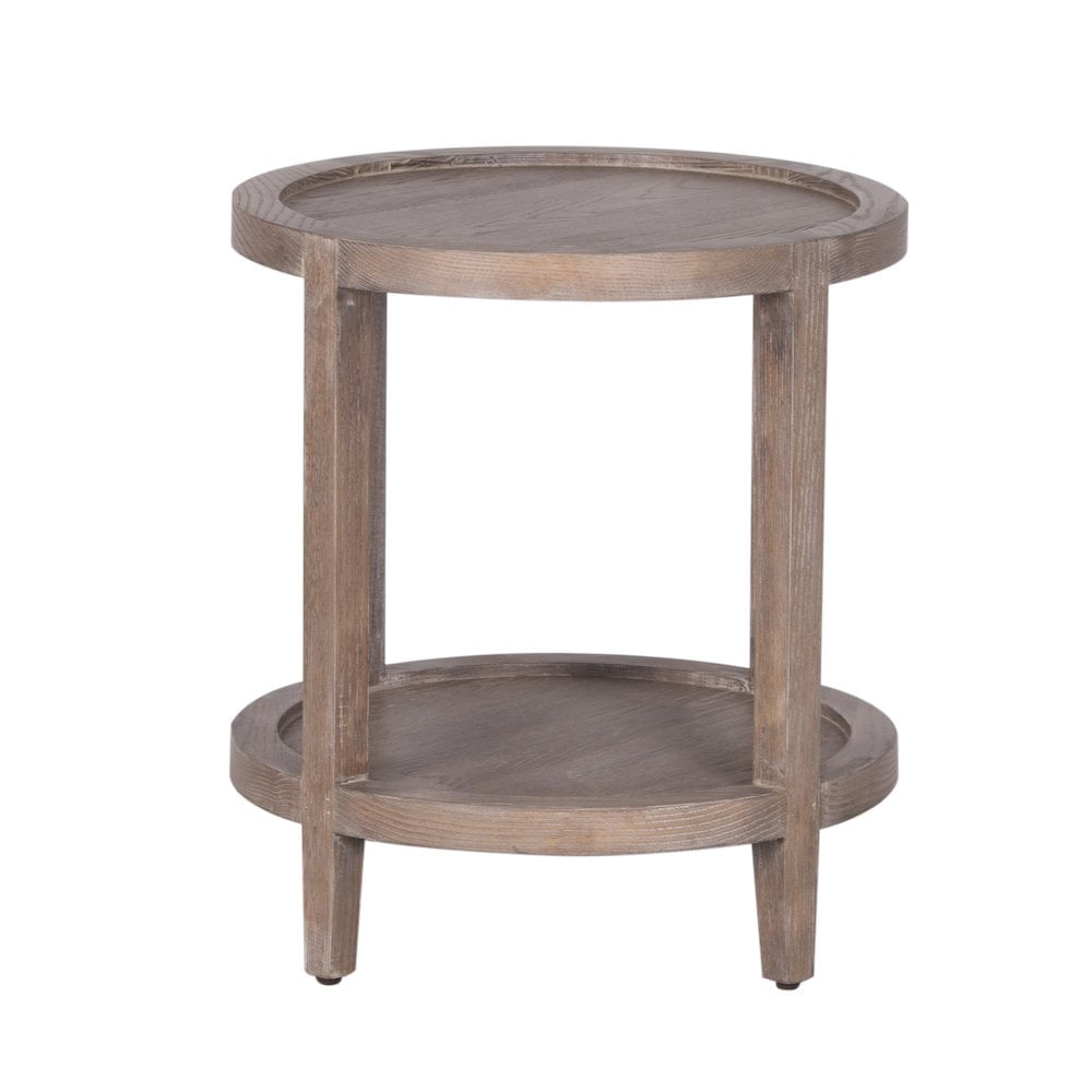Porter Designs Lowell Solid White Oak Wood End Table - Brown - Walmart.com