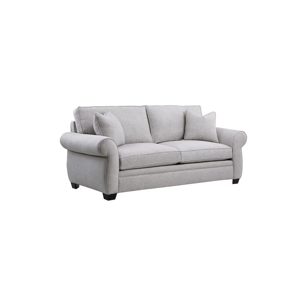 Porter Designs Oasis Transitional Fabric Sofa with Rolled Arms in Cream ...