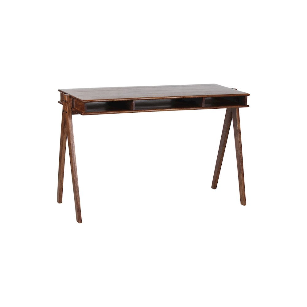 Porter Designs Portola Solid Acacia Wood Desk - Brown - Walmart.com