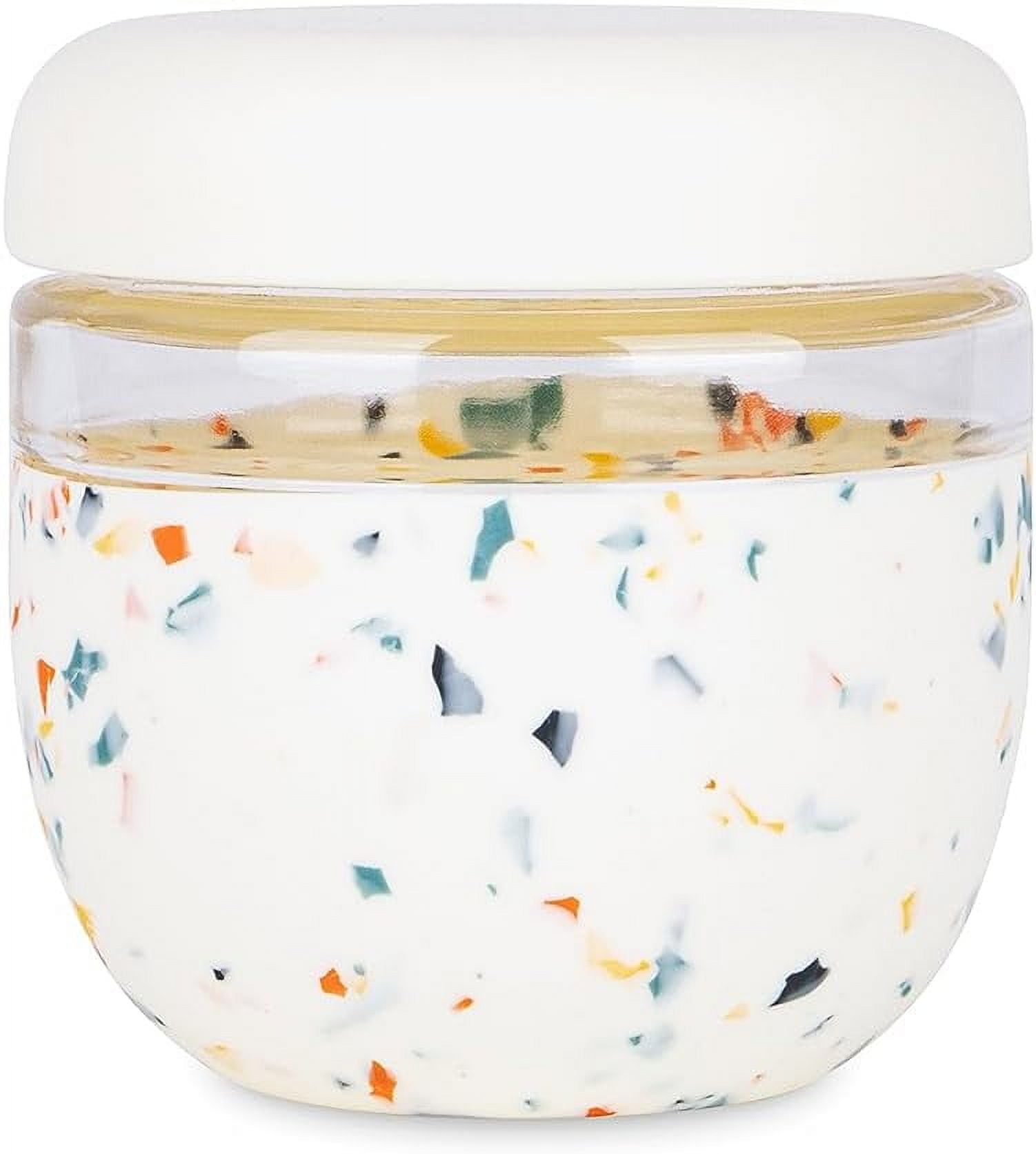 Porter Seal Tight Glass Food Storage Container with Lid, Terrazzo Cream ...