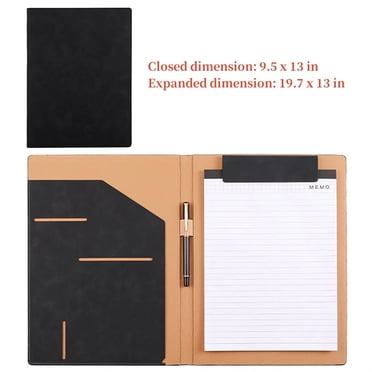 ProCase 3-Ring Padfolio Organizer - PU Leather Folder for Resume ...