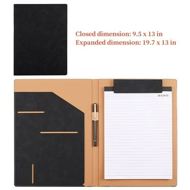 ProCase 3-Ring Padfolio Organizer - PU Leather Folder for Resume ...