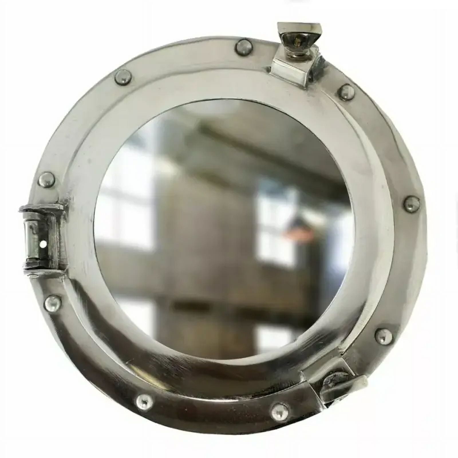 Porthole Mirror Silver Finish Nautical Maritime Ship Cabin Window Wall ...