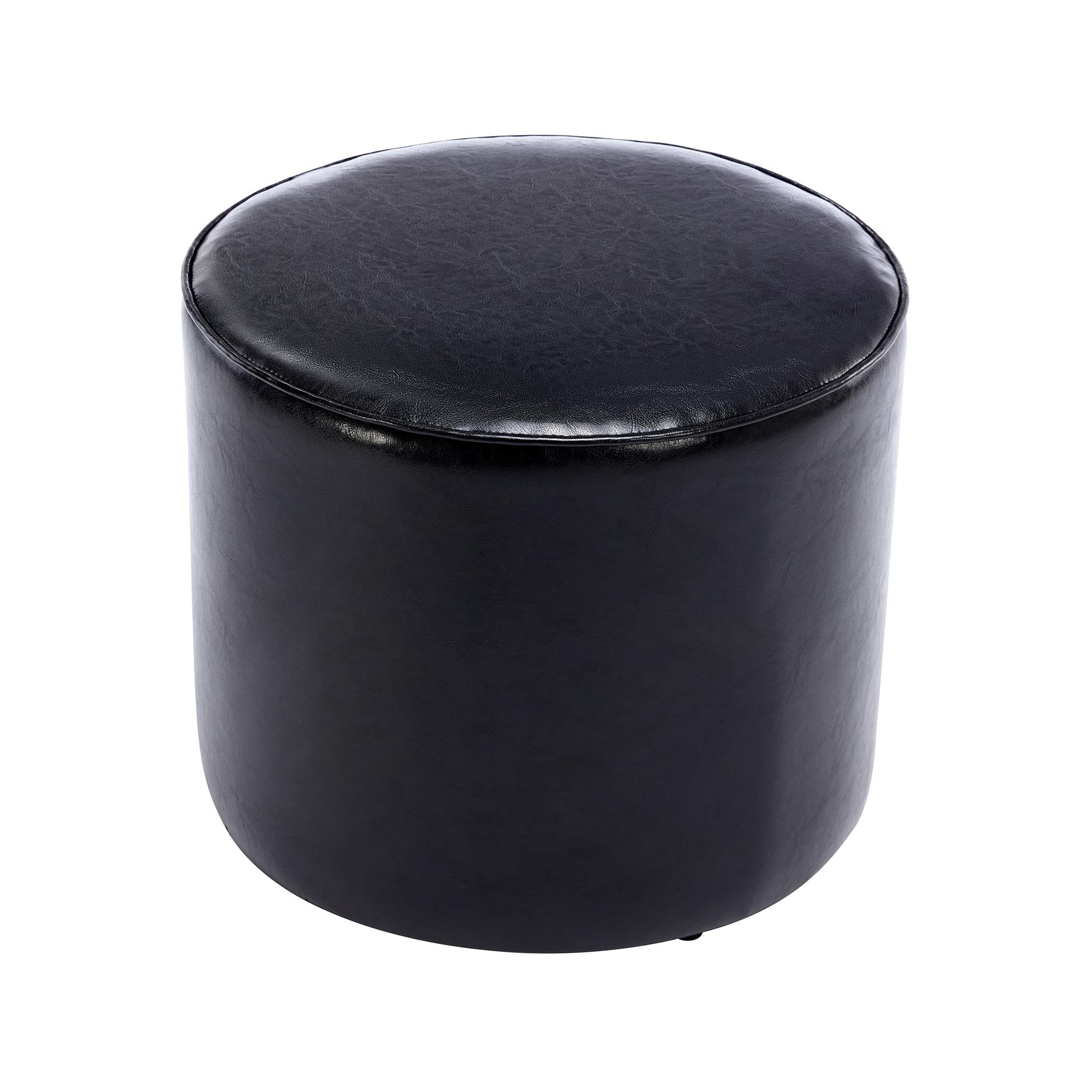 Porthos Home Bert Small Round Ottoman Coffee Table, Footrest and ...