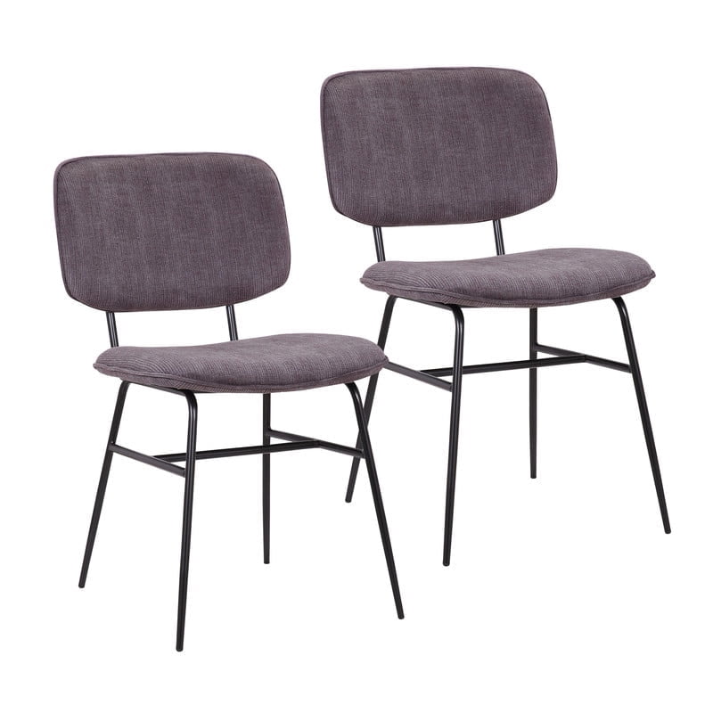 Porthos Home Efia Dining Chairs, Steel Frames, Armless (Set of 2 ...