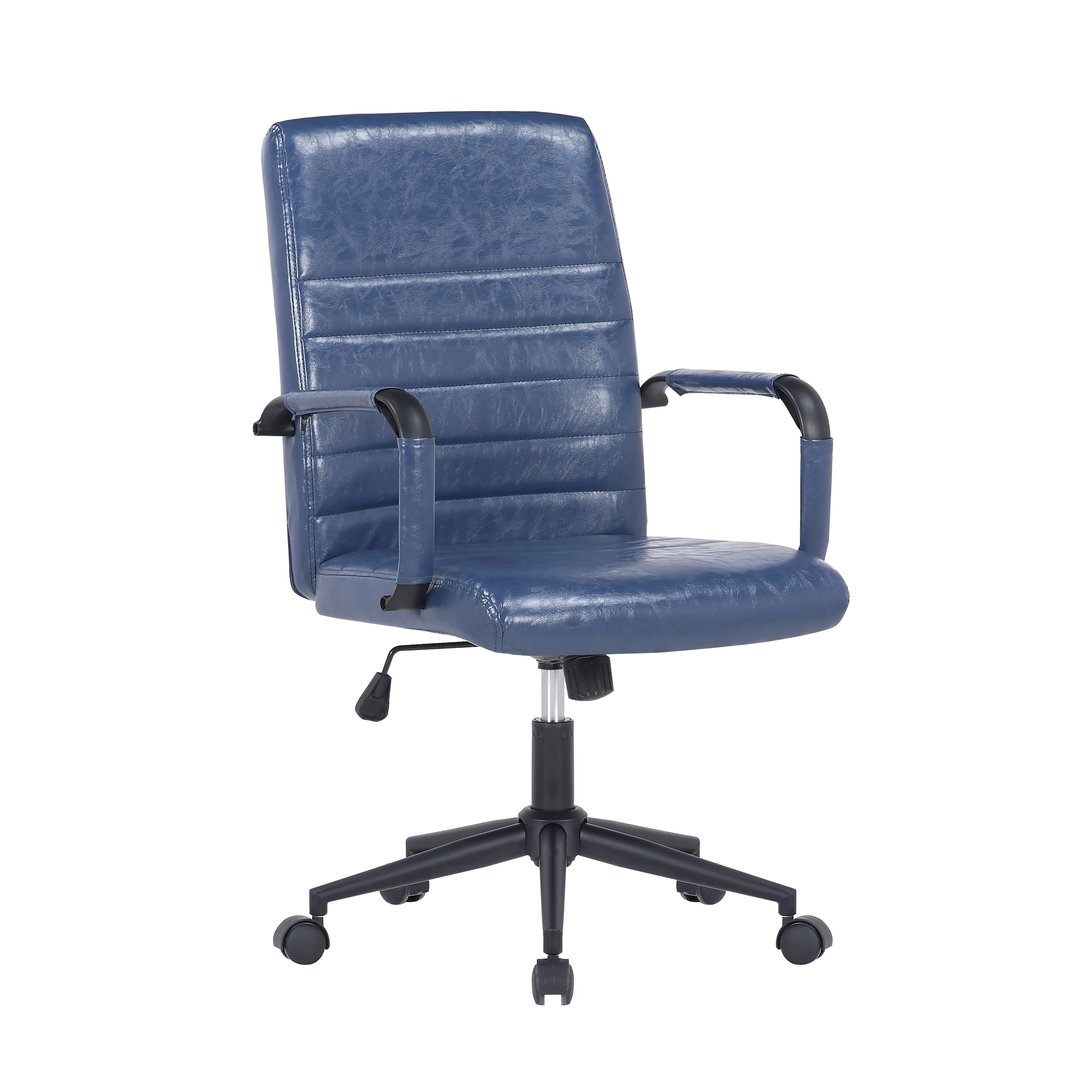 Porthos Home Francis Swivel Office Chair, PU Leather, Roller Wheels ...
