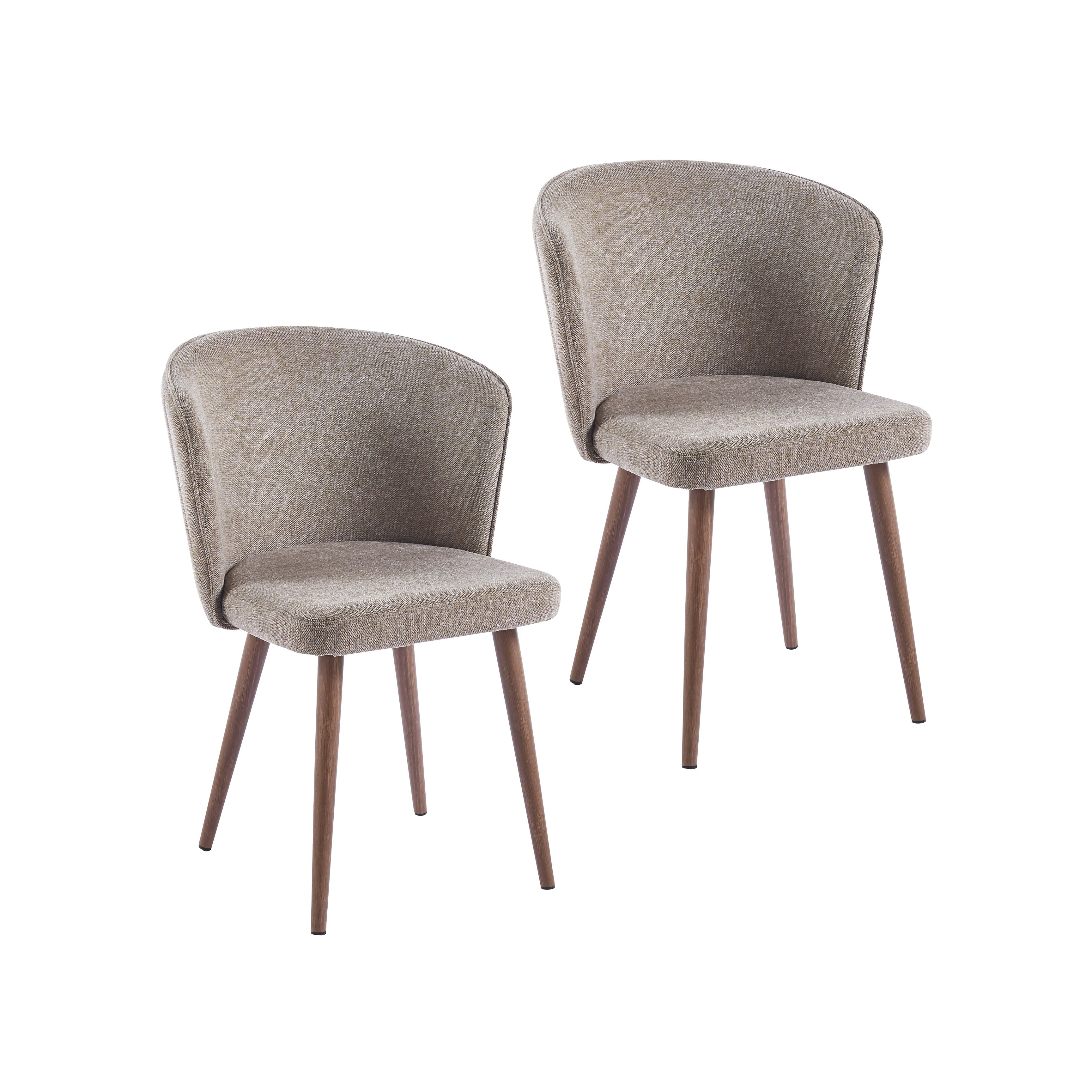 Porthos Home Tate Fabric Dining Chairs with Wood-like Metal Legs, Set ...