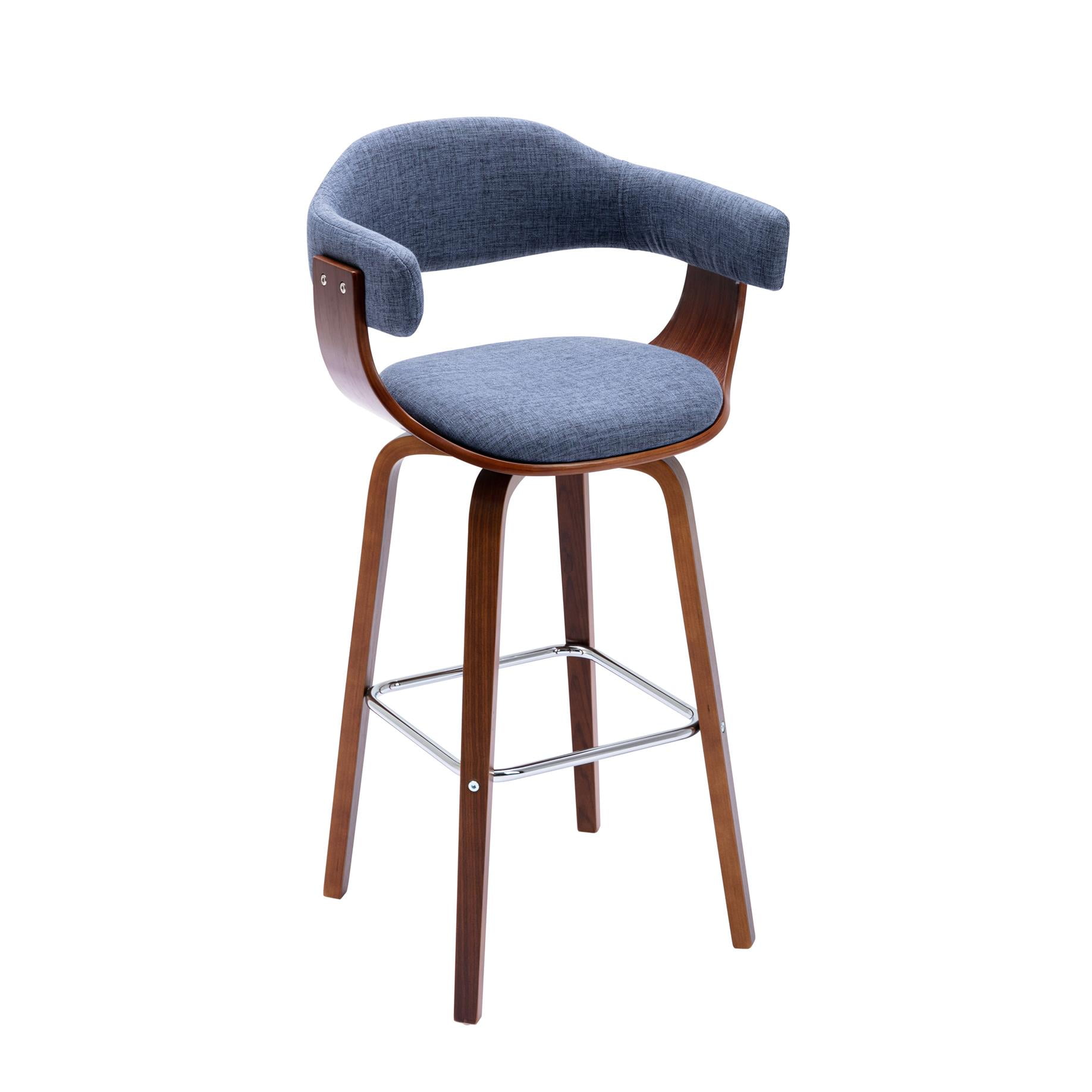 Porthos Home Xen Swivel Bar Stool, Soft Fabric Upholstery, Classy Low ...