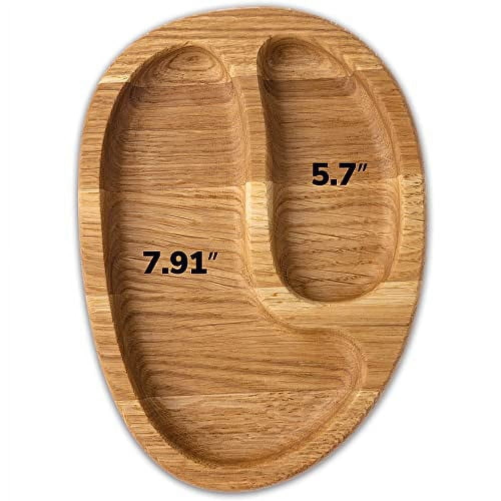 Portion Control Plate 8 * 5 Inch - Compartment Plates with Dividers for ...