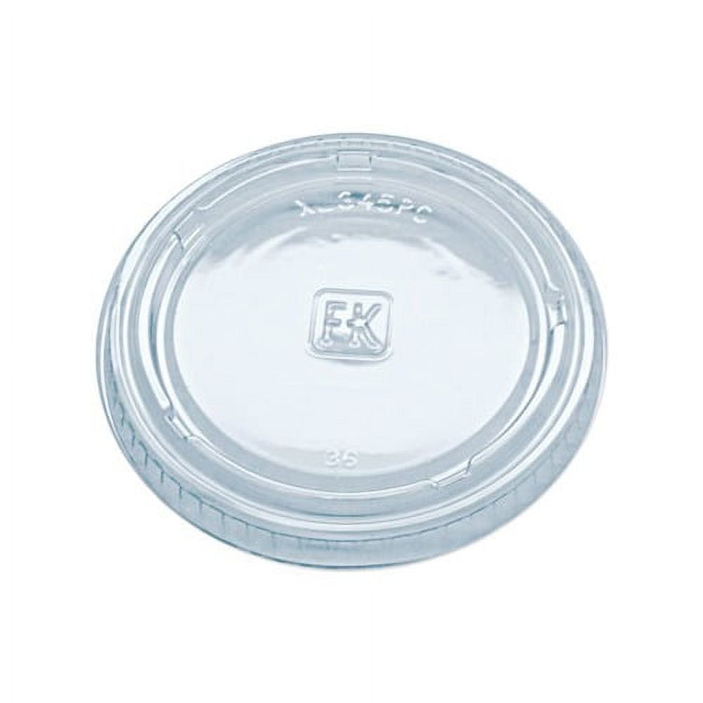 Portion Cup Lids Fits 3.25-5.5oz Cups, Clear, 2500/Carton - Walmart.com