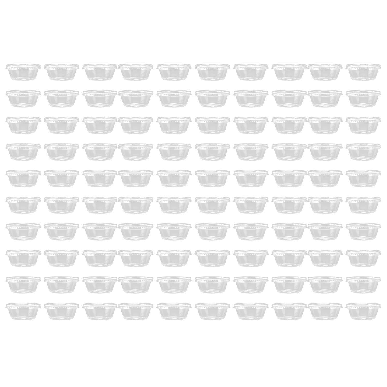 Portion Cups with Lids (1 2 3 4 Ounces, 100 Pack) | Disposable Plastic ...