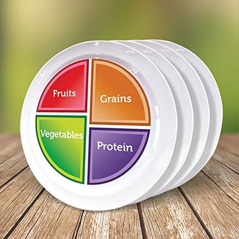 Myplate Portionen Plate Set For 4 Choose Myplate Portion Control Plate