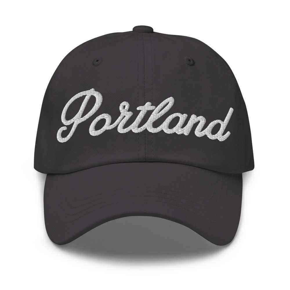 Portland Baseball Cap Portland Dad Hat Bold Script Oregon OR Hat ...