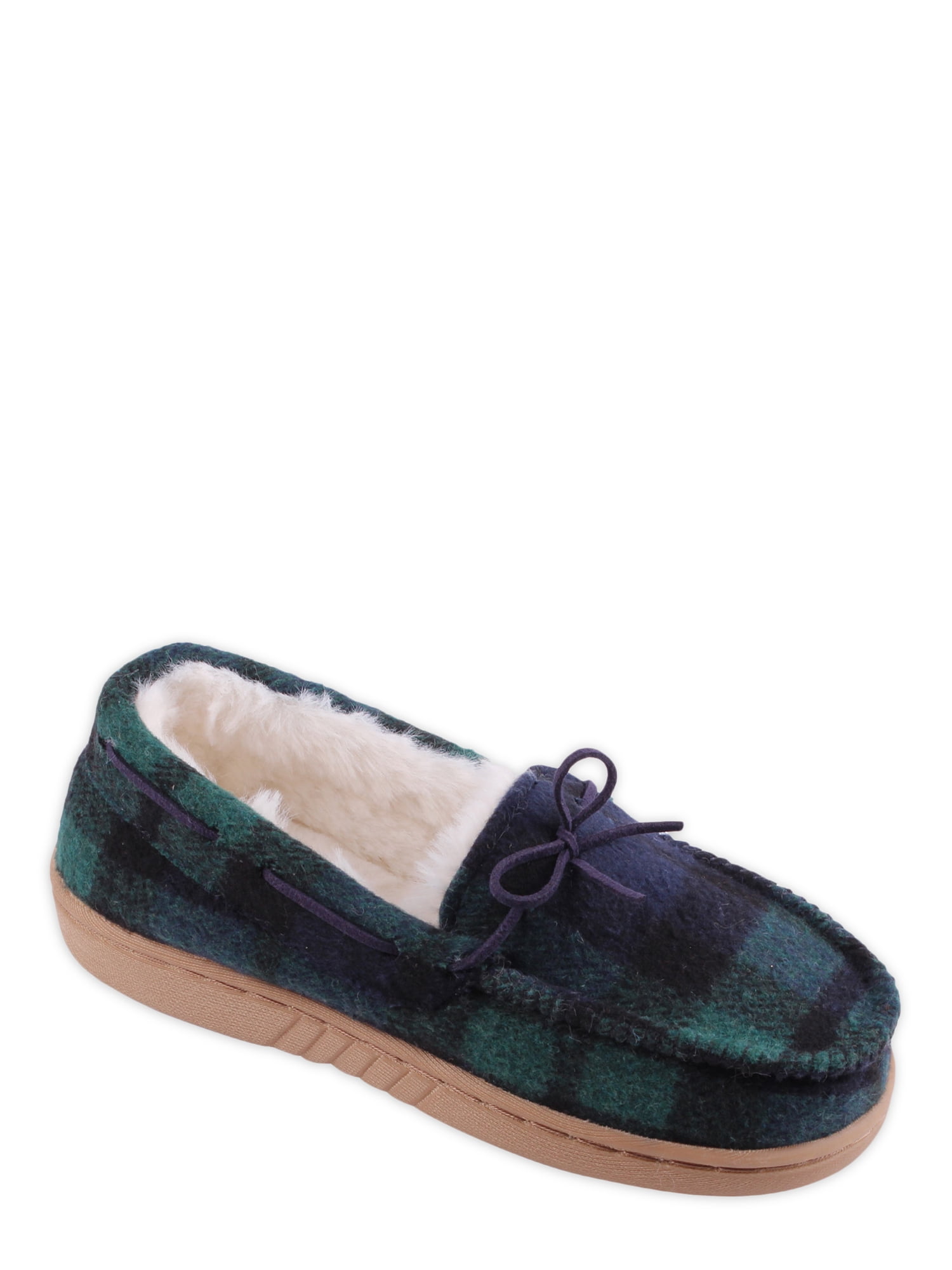 Portland Boot Company Kid Moccasin Slippers with Faux Fur Insole and ...