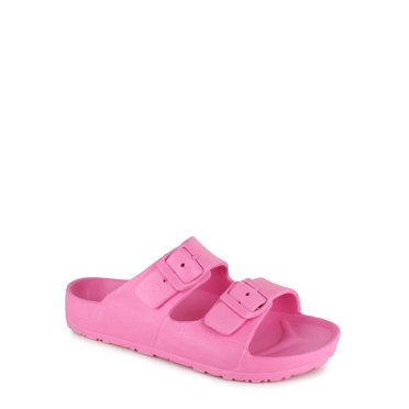 Women's Lightweight Comfort Soft Slides EVA Adjustable Double Buckle ...