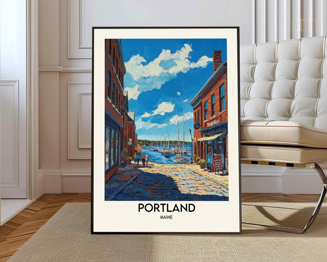 Portland Maine Poster, Portland Maine Print, Portland Maine Art ...