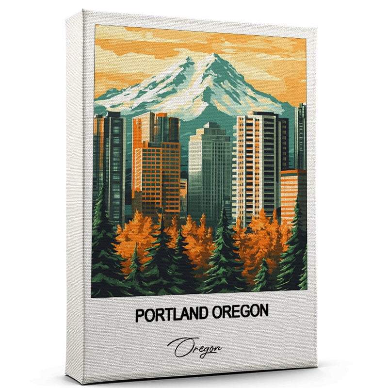 Portland Oregon Travel Scenic Canvas Wall Art -Oregon Canvas – Nature ...