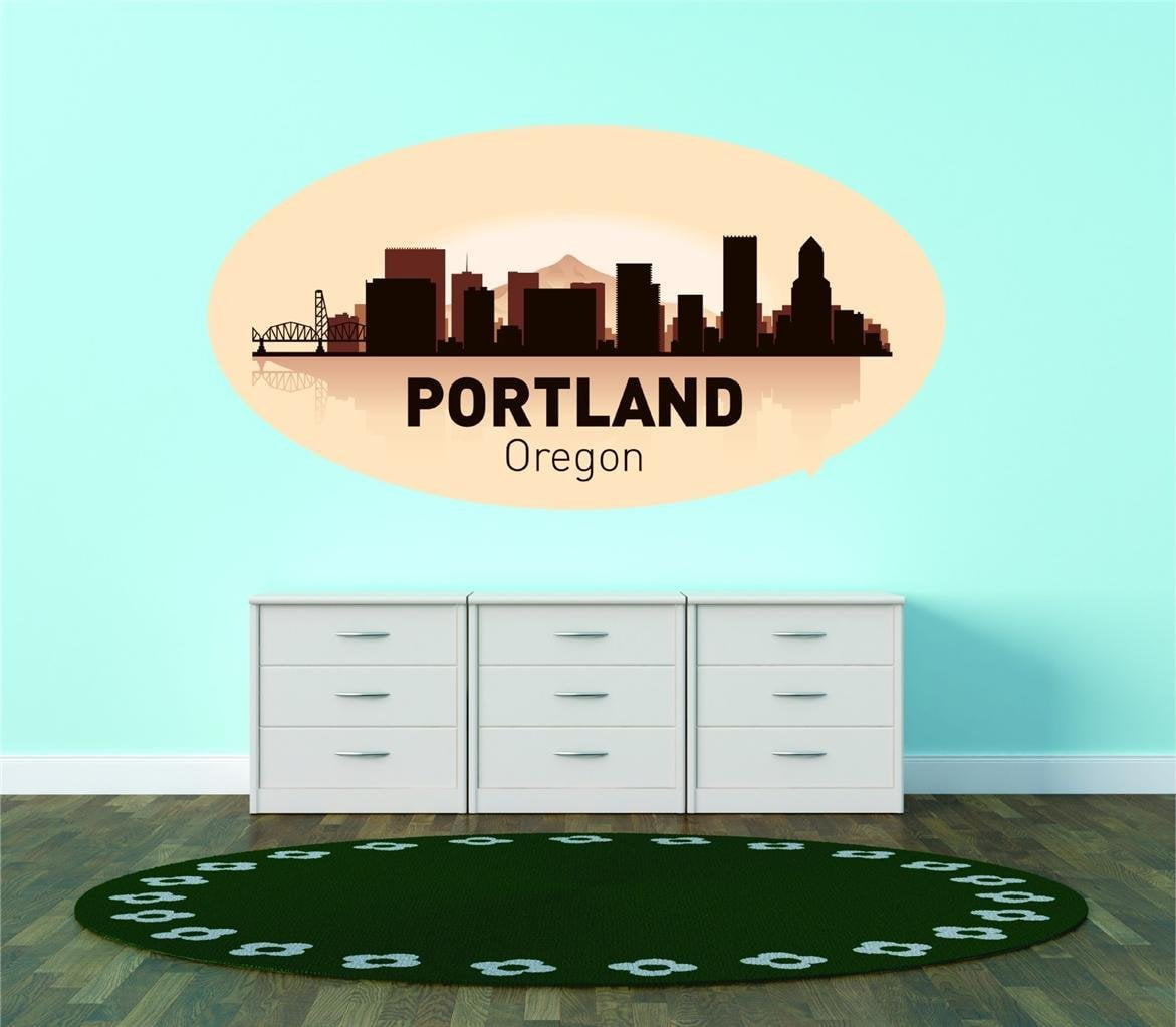 Portland Oregon United States Major City Geographical Map Landmark ...
