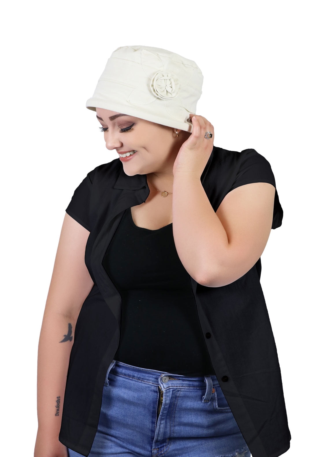Portland Posh Combed Cotton Cloche Hat for Women with Large Heads 50 ...