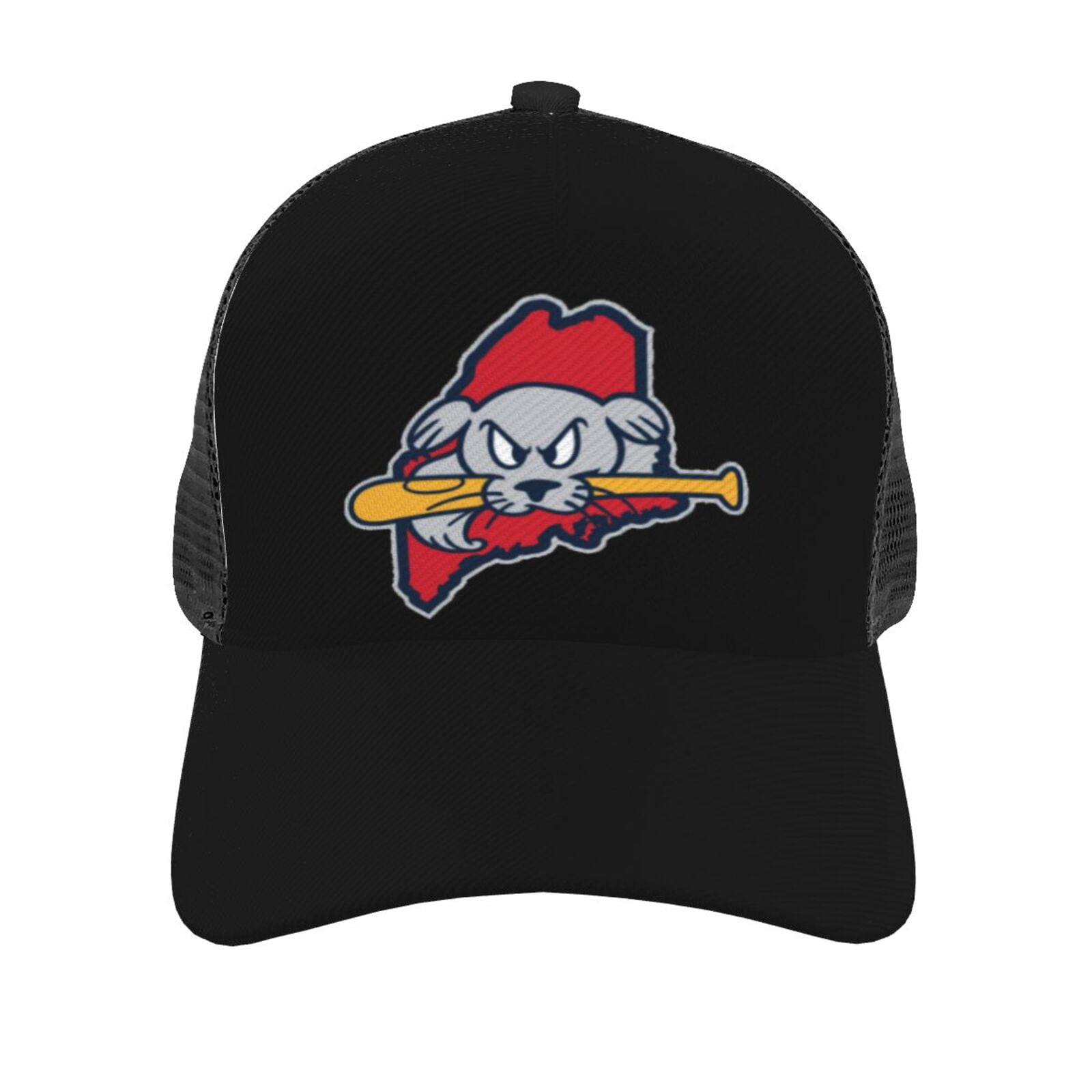 Portland Sea Dogs University Logo Curved Brim Mesh Baseball Cap Casual ...